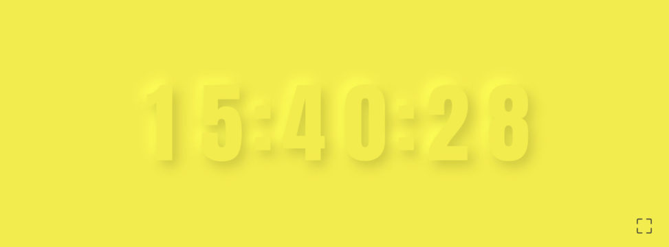 Browser clock - Fullscreen clock with a simple design